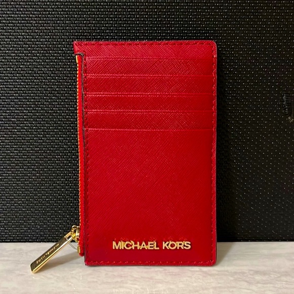 Michael Kors | Bags | Michael Kors Red Card Holder | Poshmark